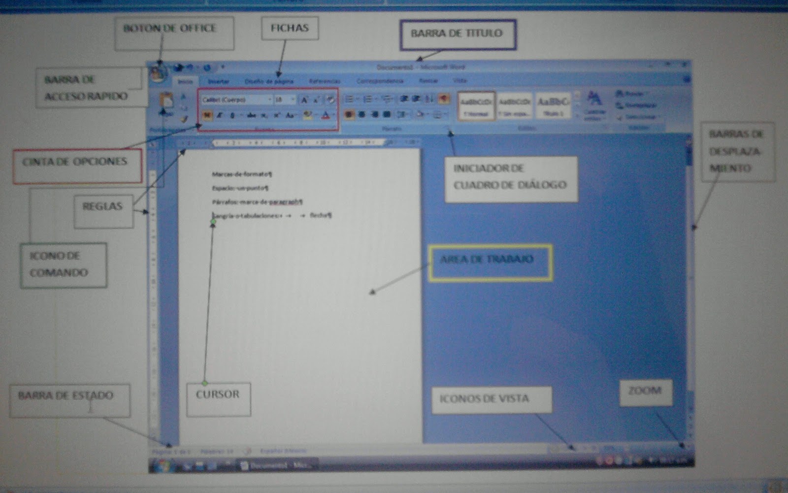 informatica: Actividad 11: Principales elementos de la ventana de ...